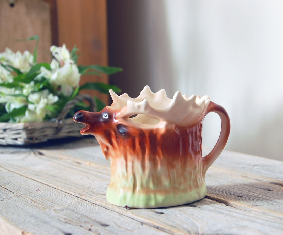 Vintage Moose Creamer / Vintage Austrian Moose Pitcher / Elk Pitcher ...