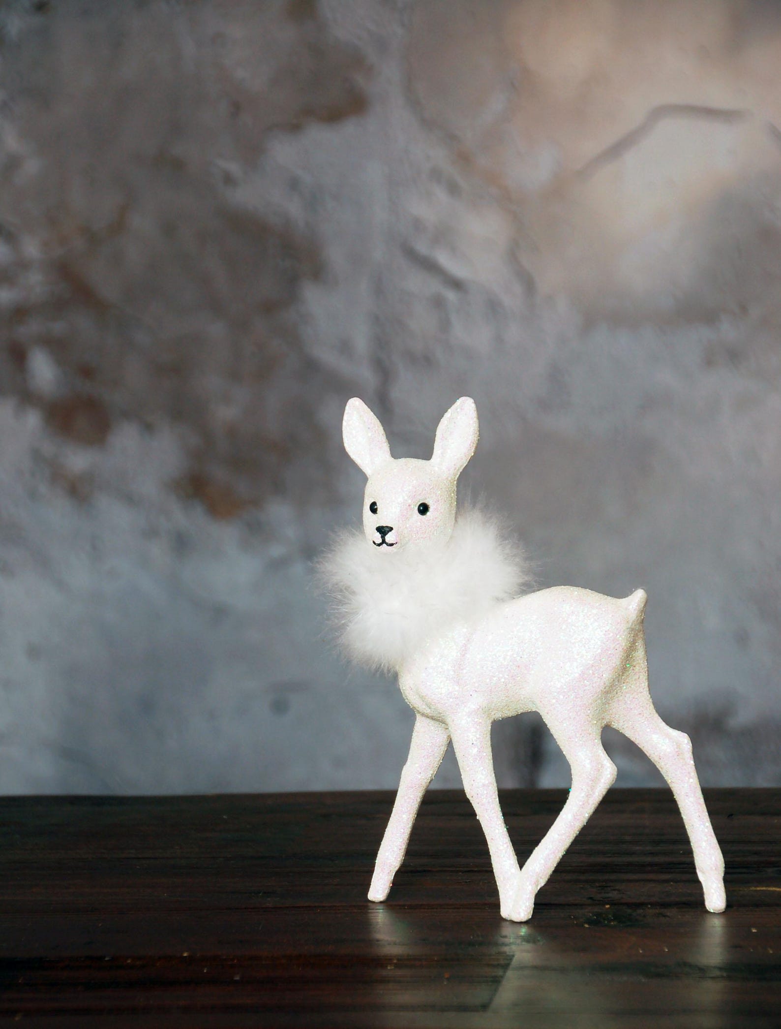 Vintage Glitter Sparkle Deer / Inscha Deko Germany Reindeer / Vintage ...