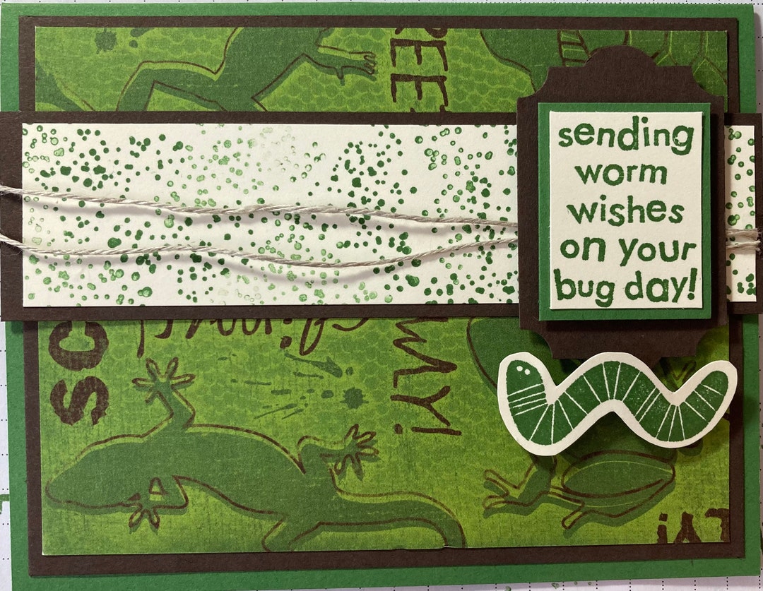 Worm Wishes Birthday Card - Etsy