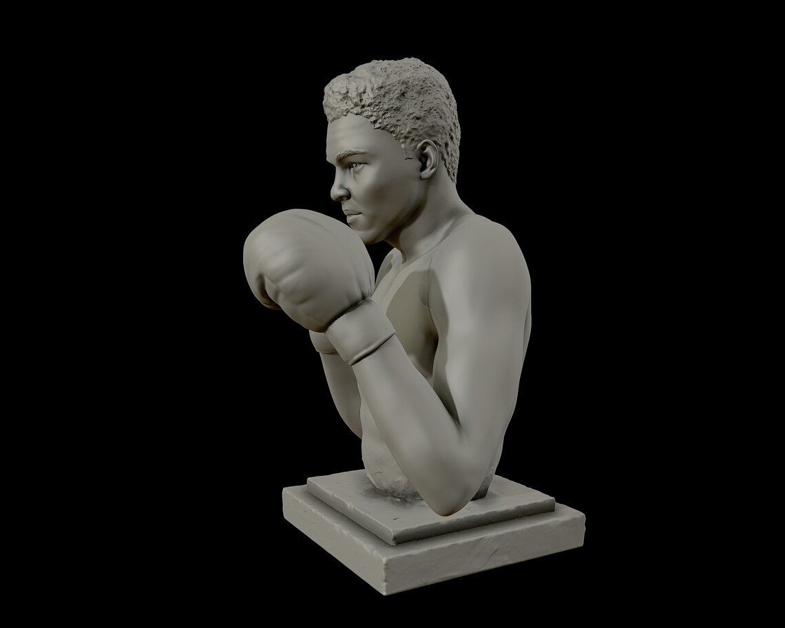 Muhammad Ali 3D Model Sculpture - Etsy