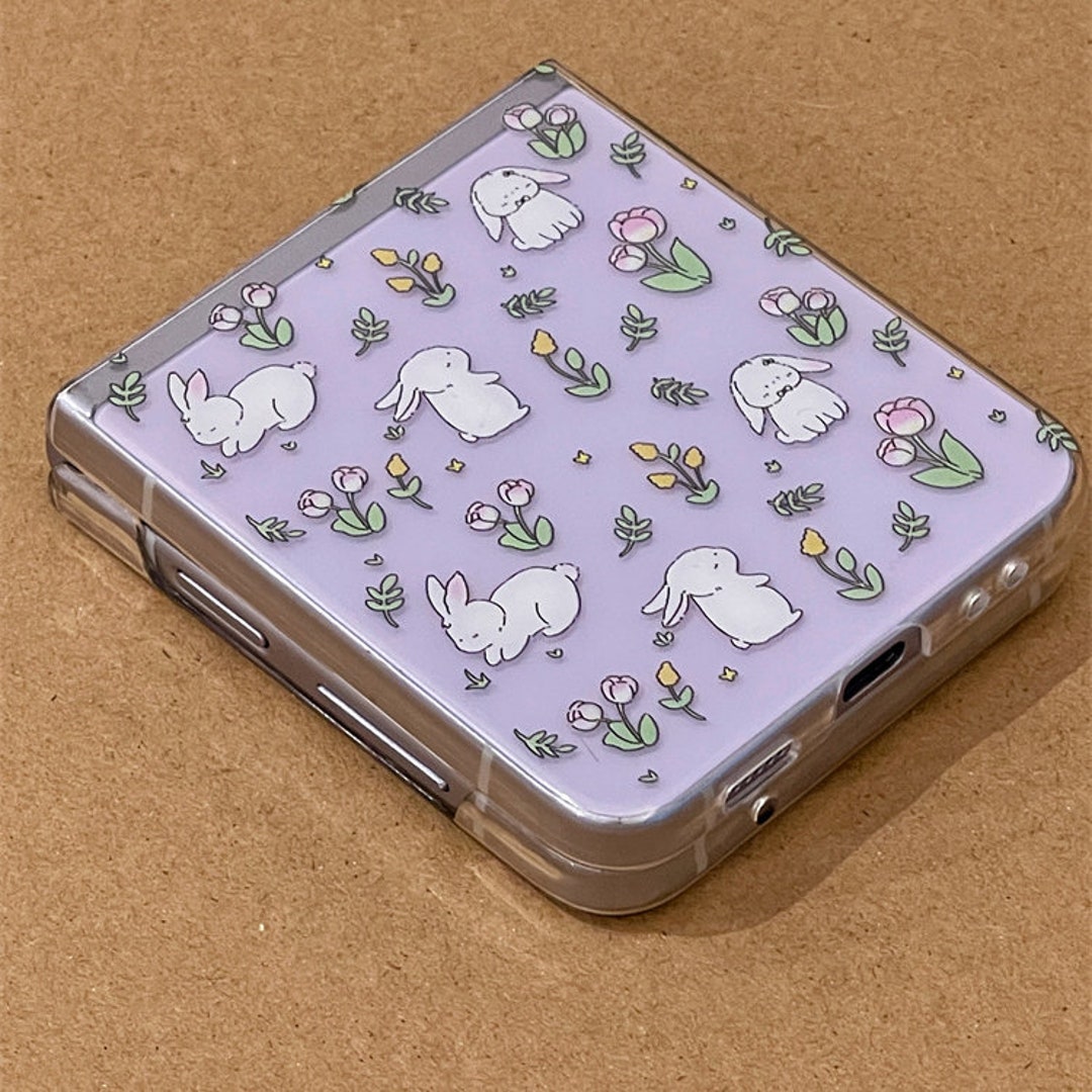 Cute Rabbit Printed Samsung Zflip Case, Hard Case, for Samsung Z Flip 5 ...