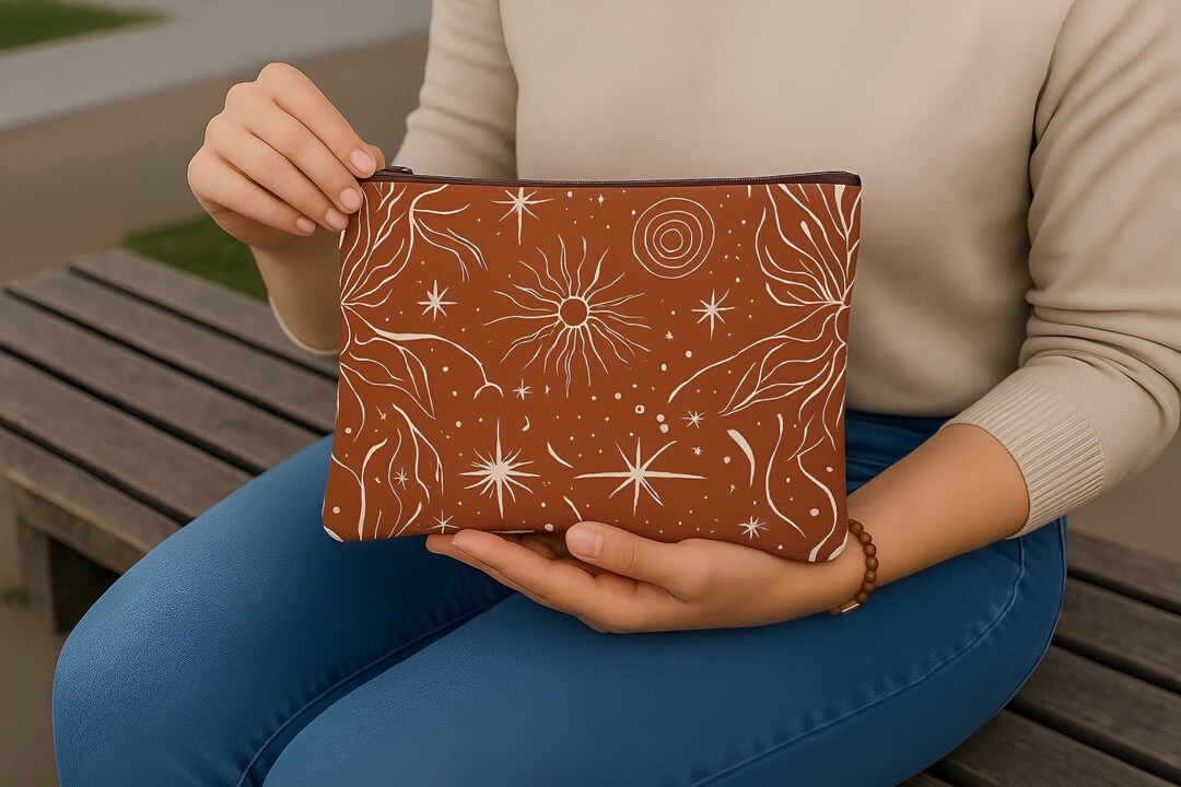Celestial Makeup Bag | Boho Cosmic Pouch | Astrology Gift for Her ...