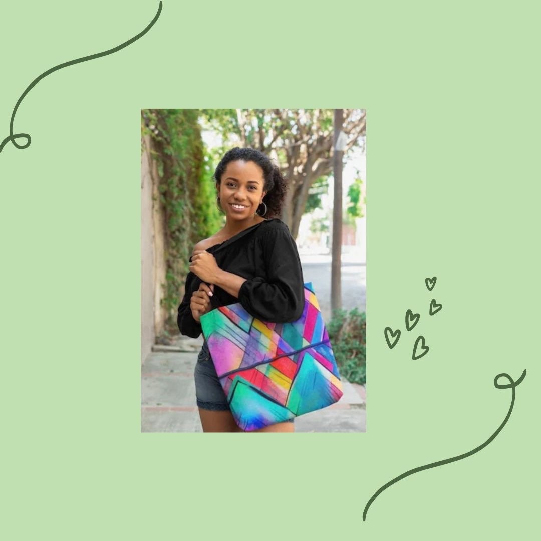 Watercolor Print Canvas Tote Bag Printed Tote Color - Etsy