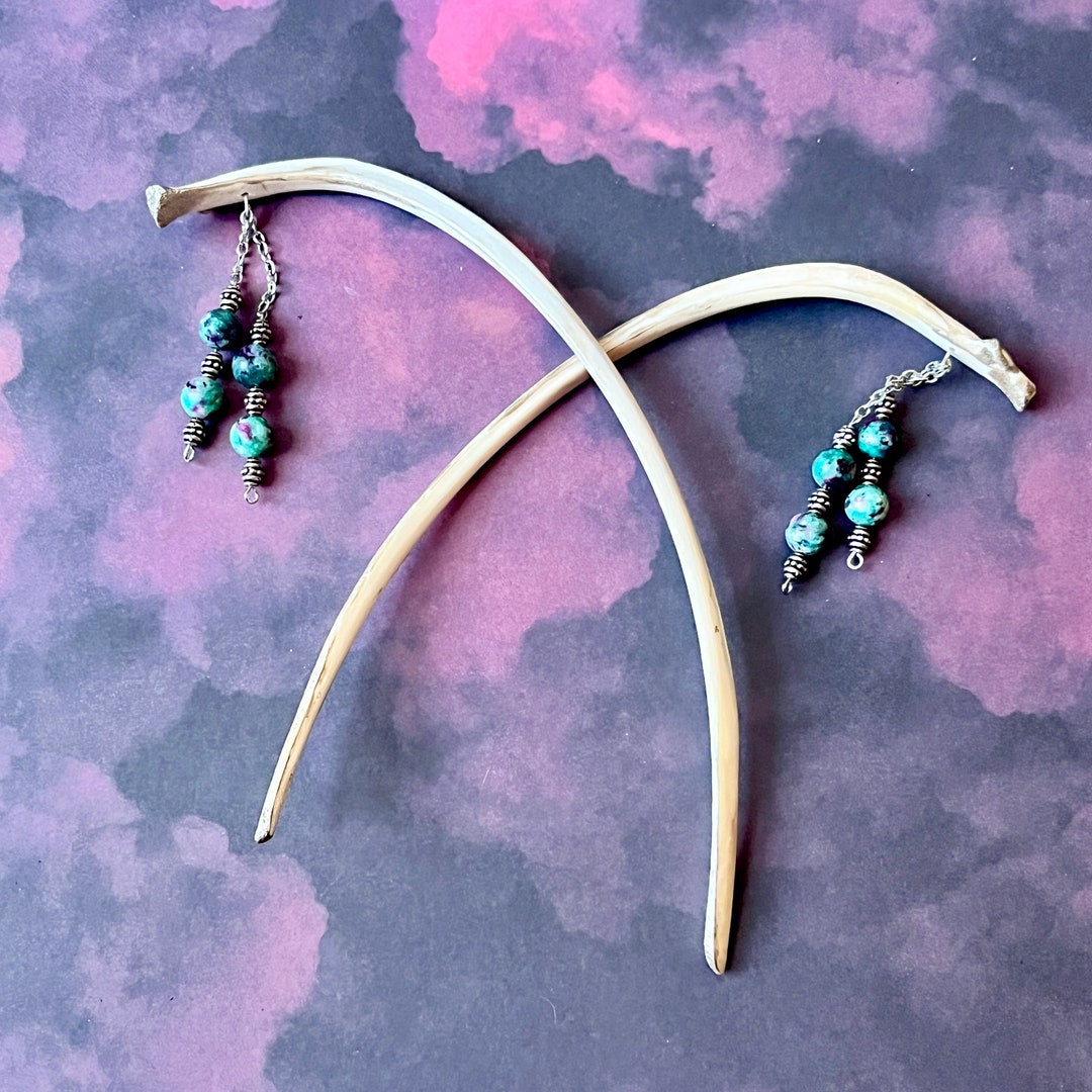 Deer Rib Hair Sticks, Real Bone Hair Stick, Witchy Gift for Her, Witchy ...