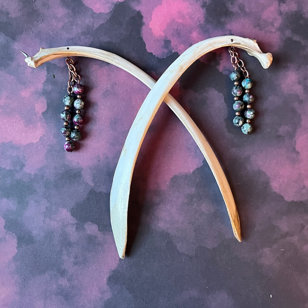 Deer Rib Hair Sticks, Real Bone Hair Stick, Witchy Gift for Her ...