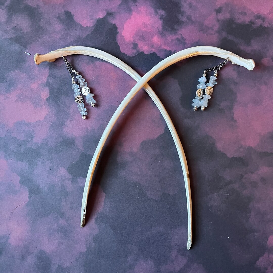 Deer Rib Hair Sticks, Bone Hair Sticks, Witchy Gift for Her, Ren Fair ...