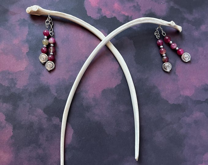 Deer Rib Hair Sticks, Bone Hair Sticks, Witchy Gift for Her, Ren Fair ...