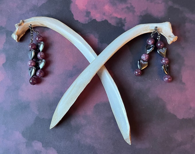 Deer Rib Hair Sticks, Bone Hair Sticks, Witchy Gift for Her, Ren Fair ...