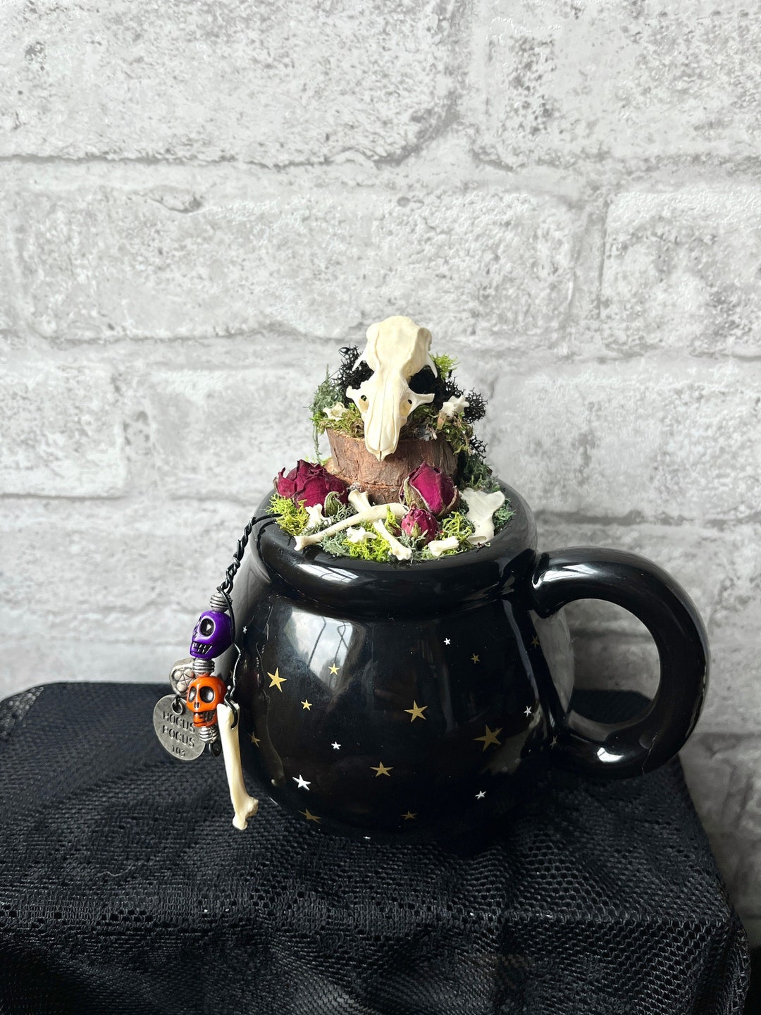 Rat Skull, Rat Bones, Teacup Art, Witchy Gift for Her, Creepmas Decor ...