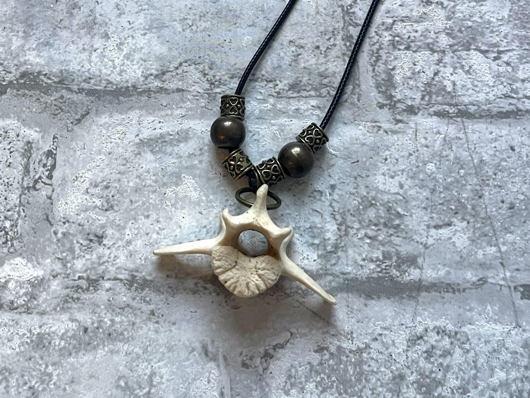Coyote Bone Necklace, Bone Talisman, Forest Witch Jewelry, Dark Natural ...