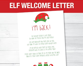 Elf Farewell Goodbye Letter Printable Letter Size - Etsy