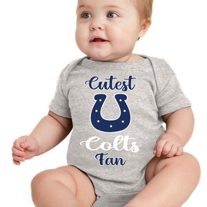 Cutest Colts Fan Babysuit Bodysuit. Personalized Football Fan Baby ...