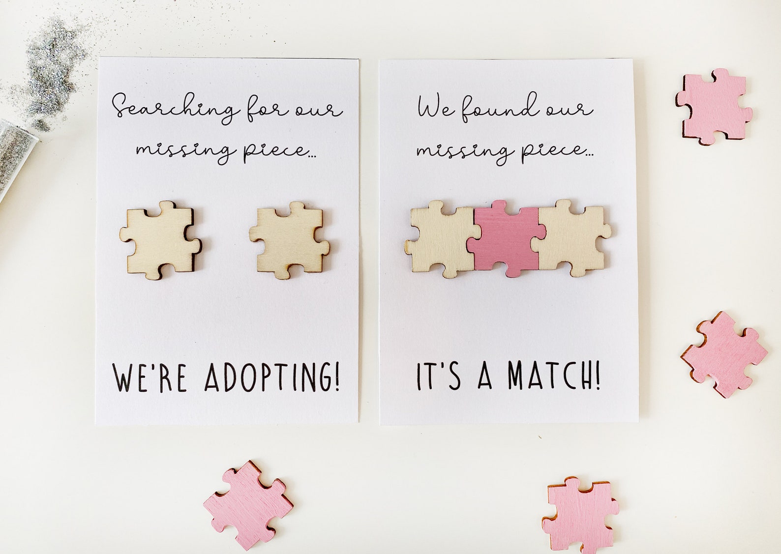 Adoption & Match Announcement Card Set - Etsy