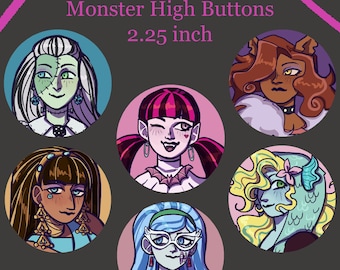 Monster High 2.25 Buttons - Etsy