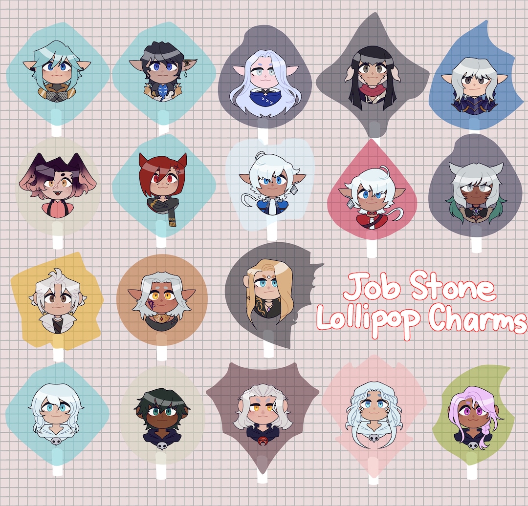 Job Stone Lollipop Charms - Etsy
