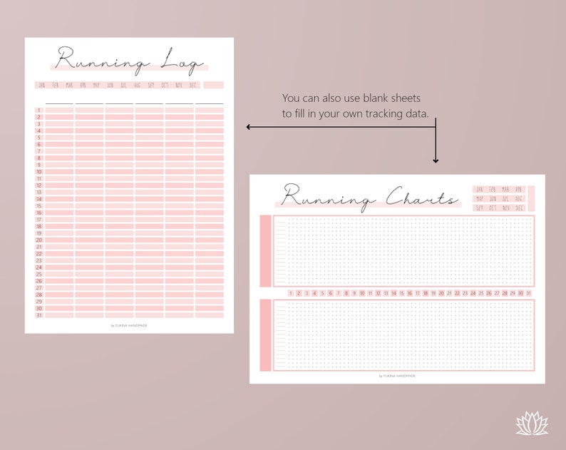 Running Tracker Printable Sport Planner Fitness Journal Log - Etsy