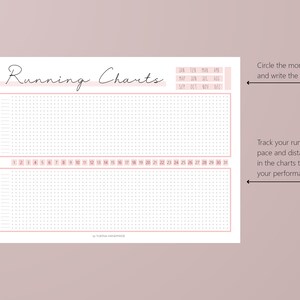 Running Tracker Printable Sport Planner Fitness Journal Log - Etsy