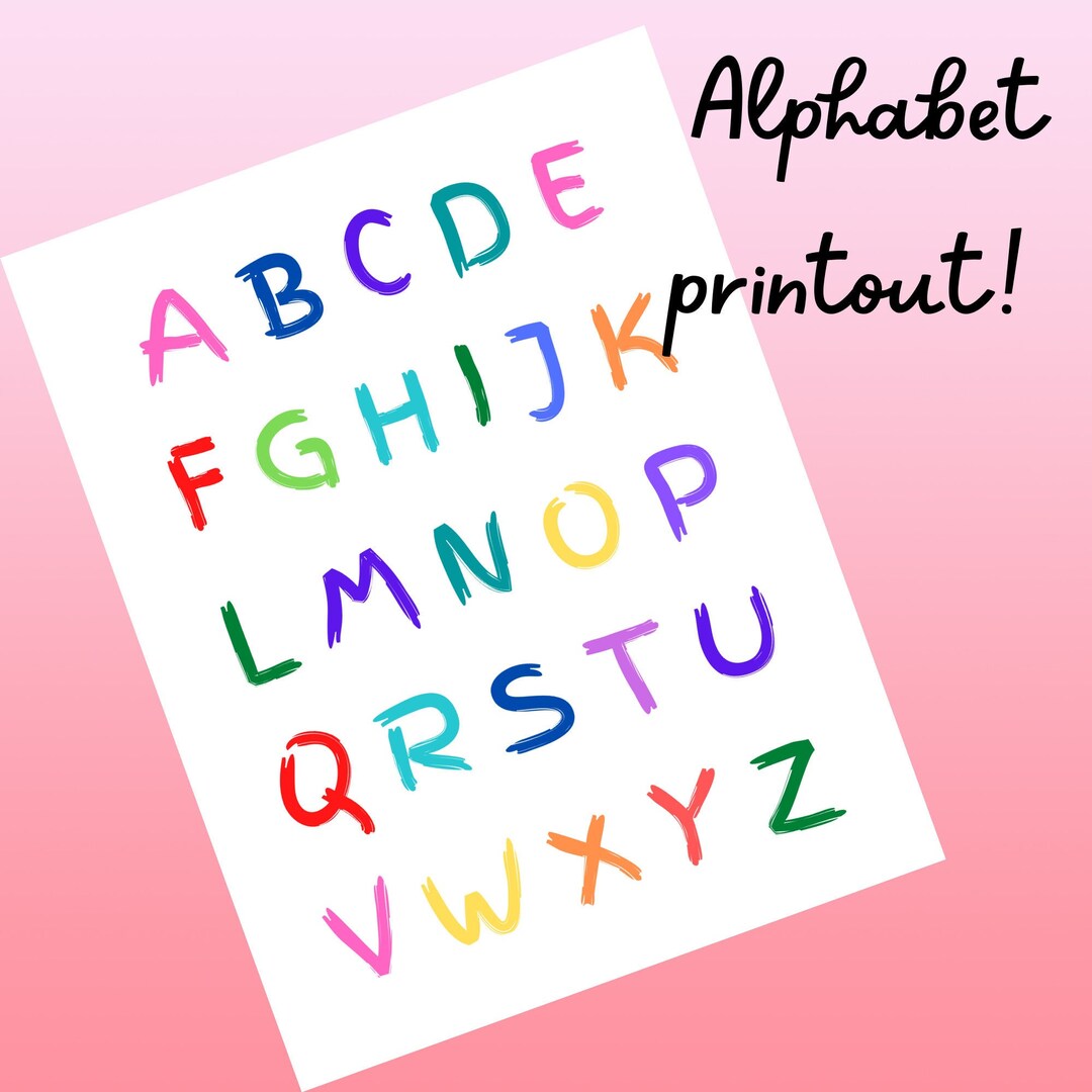 Alphabet Printout - Etsy