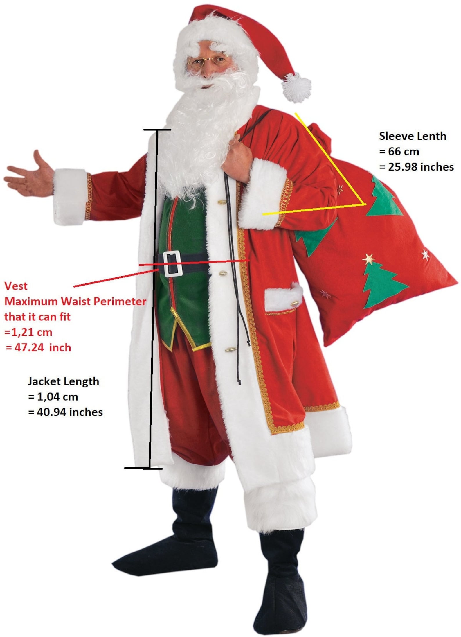 Deluxe Handmade Santa Claus Costume: Festive Christmas Outfit - Etsy