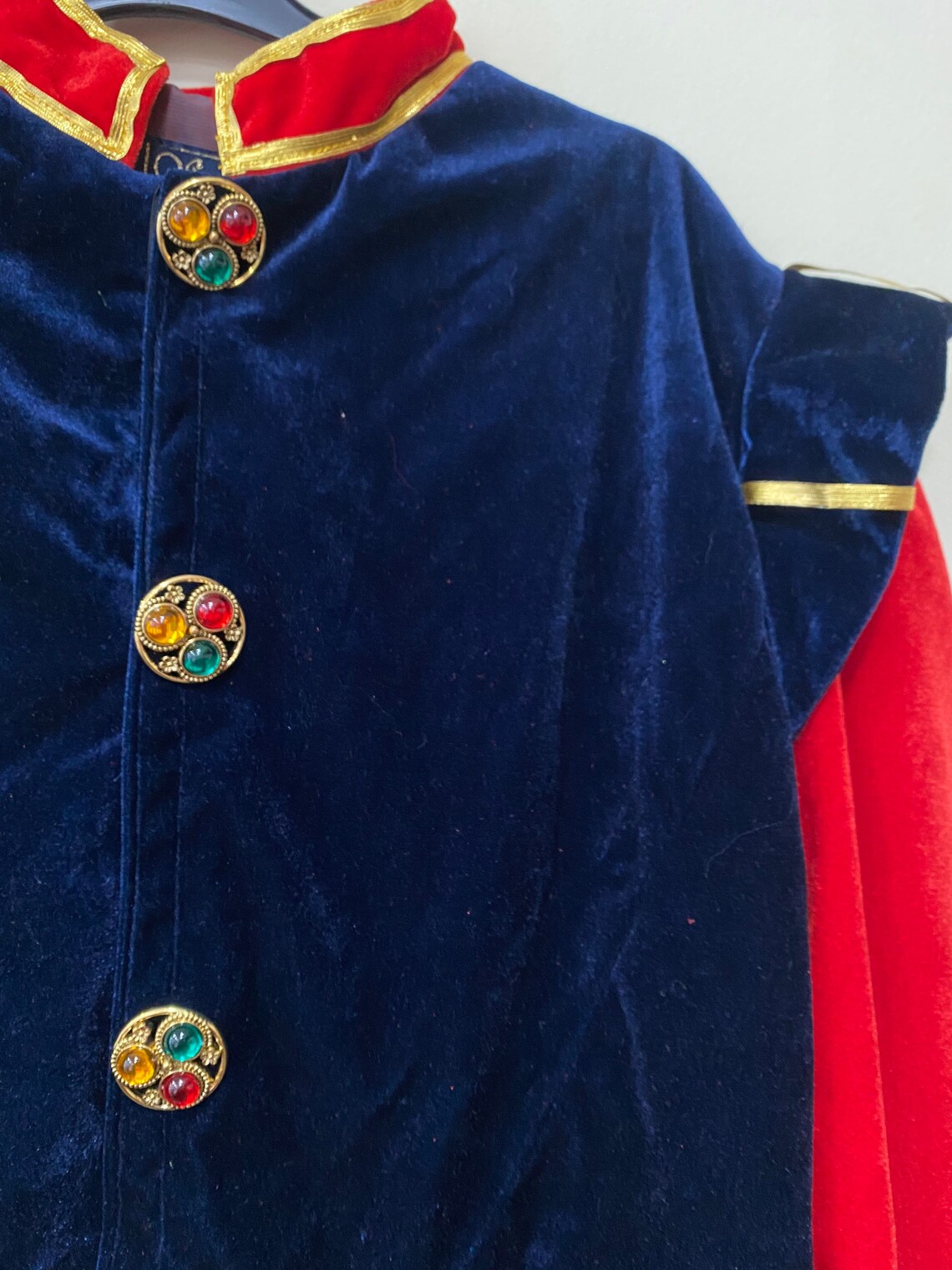 Super Deluxe Red-blue Velvet Elf Costume for Women and Men. | Etsy