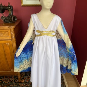 Greek Goddess Costume: White Chiton Tunic Dress With Head Ribbon - Etsy