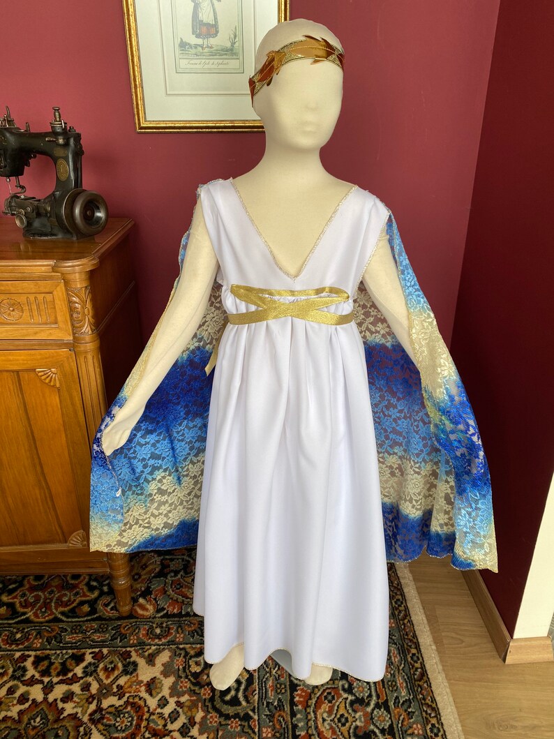 Greek Goddess Costume: White Chiton Tunic Dress With Head Ribbon - Etsy