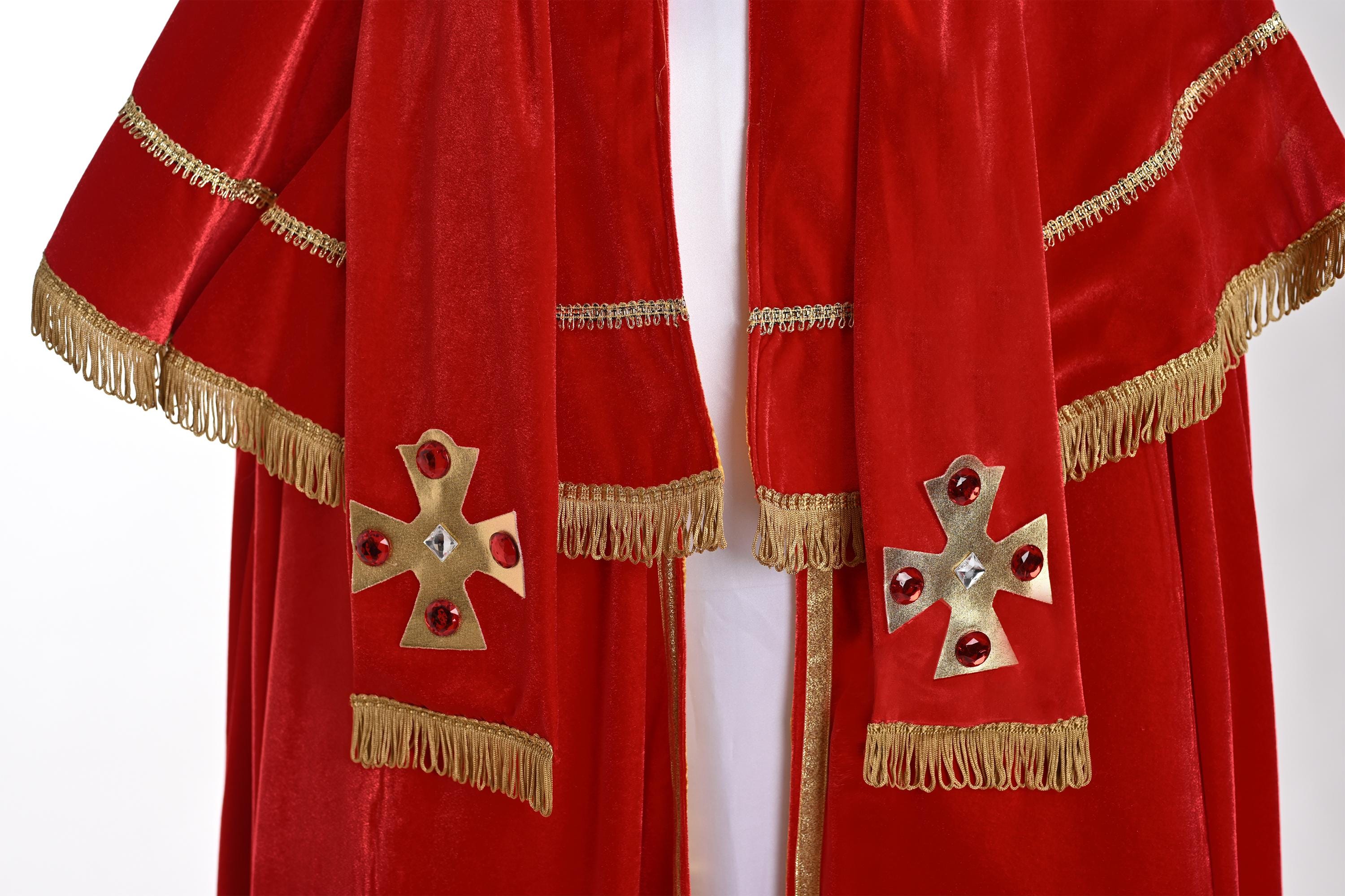 Handmade Saint Nicholas Costume, Velvet Father Christmas Outfit, L-XL ...