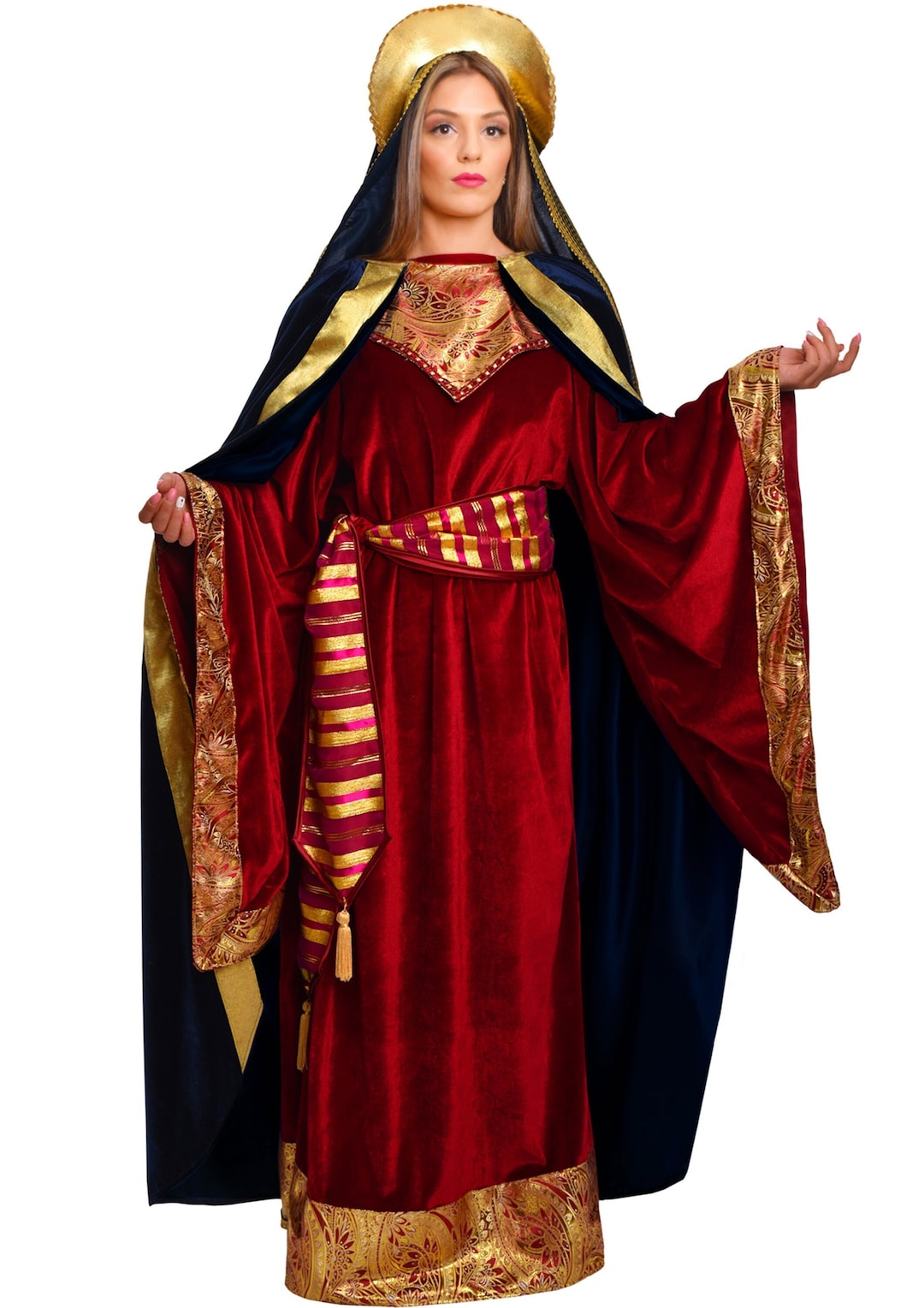 Buy Virgin Mary Costume, Nativity Women's Cosplay, Holy Mary Outfit ...