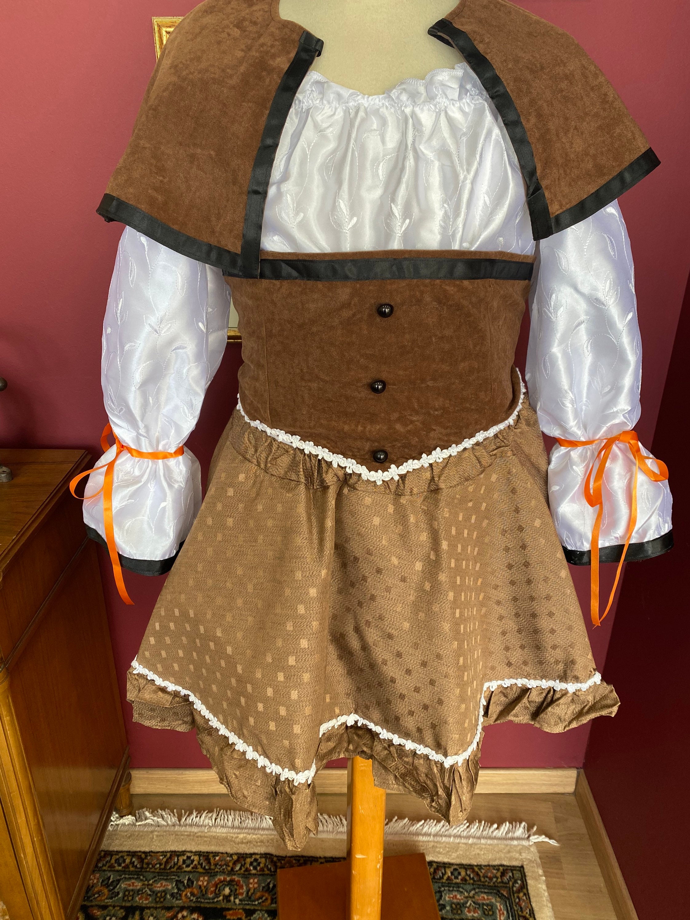 Wild West Western Fancy Dress Outfit for Womens Velvet Luxury - Etsy