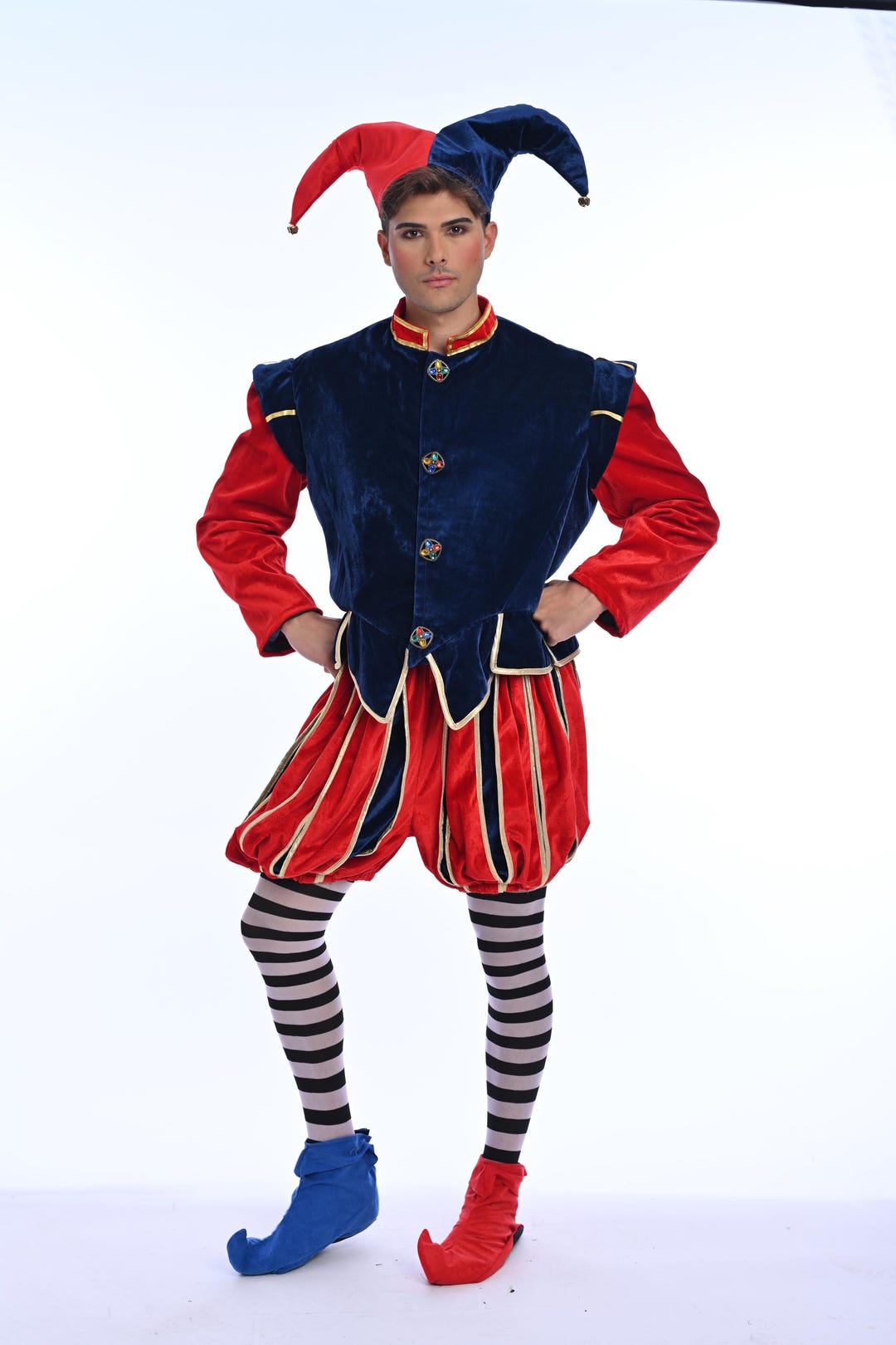Jester Handmade Costume, Fantasy Clown Outfit for Halloween, Adult ...