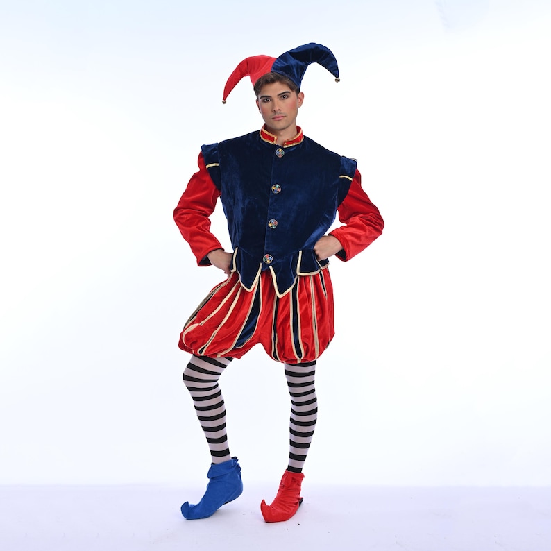 Jester Handmade Costume, Fantasy Clown Outfit for Halloween, Adult ...