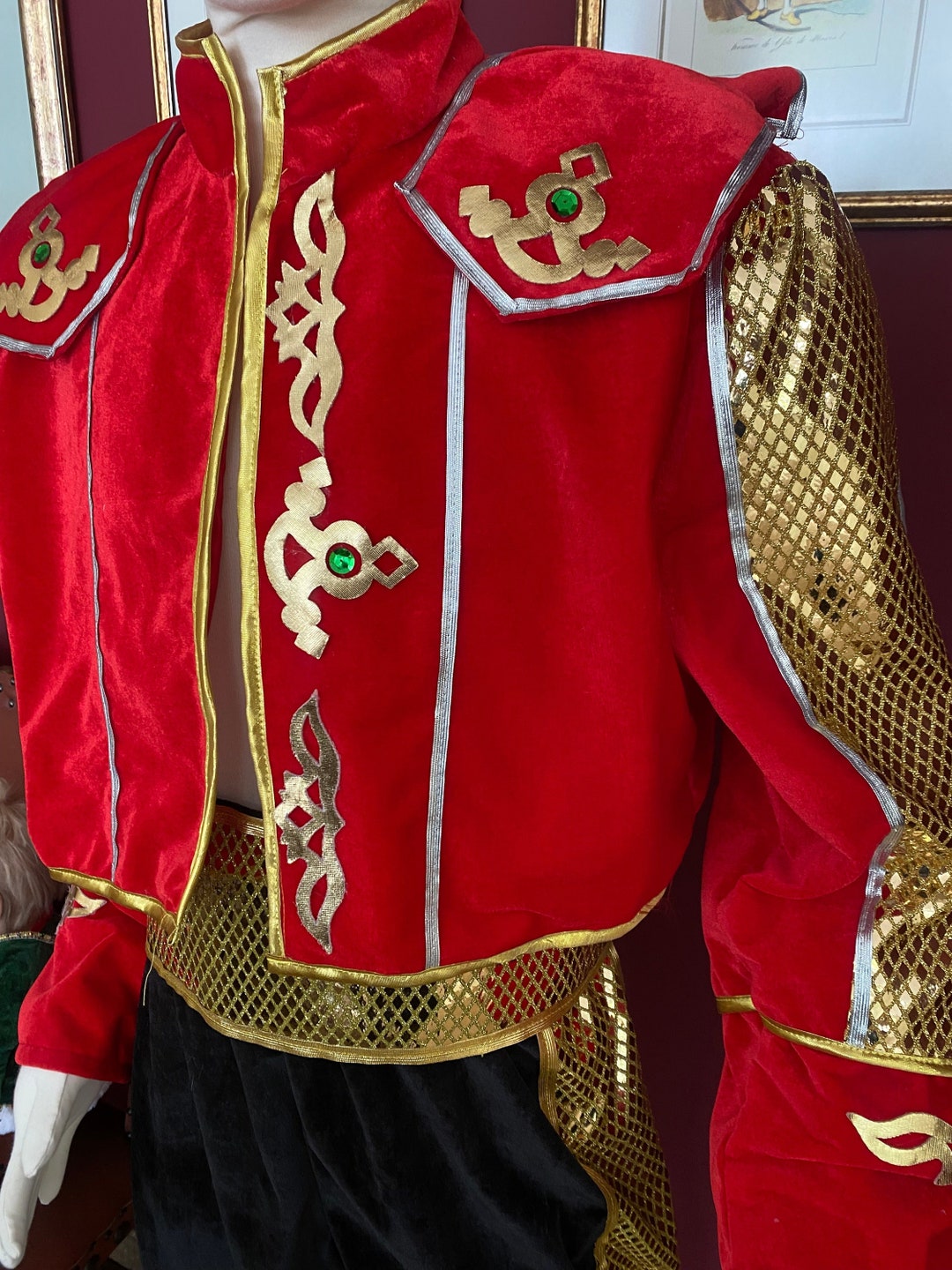 Mens Matador Costume, Bull Fighter Velvet Outfit, Spanish Carnival ...