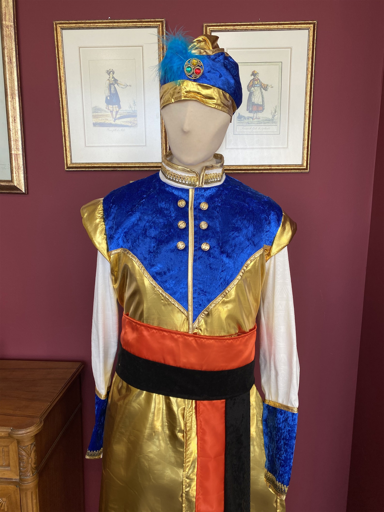 Sultan Men's Costume Arabian Prince Alladin Fancy Dress - Etsy