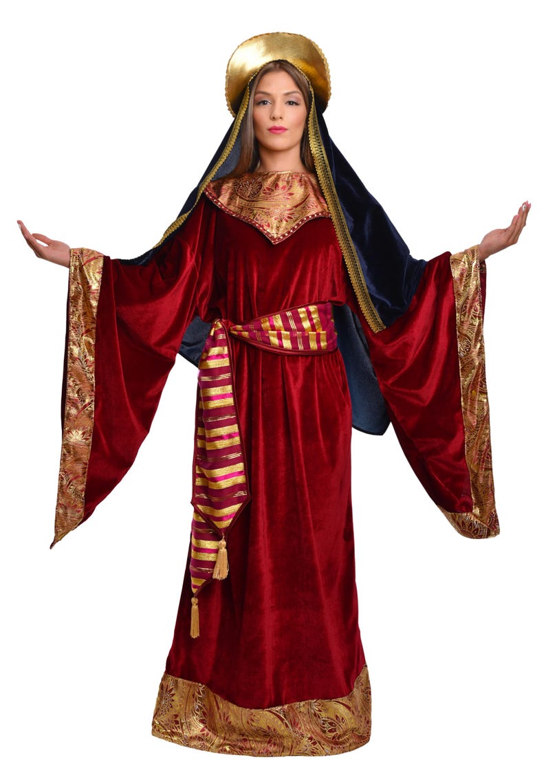 Handmade Virgin Mary Costume Adult, Velvet Nativity Outfit - Etsy