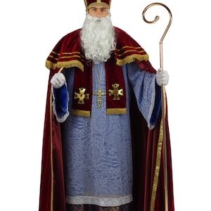 Handmade Saint Nicholas Costume, Velvet Father Christmas Outfit, L-XL ...
