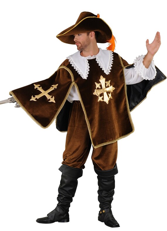 Velvet Brown Musketeer Renaissance Costume Handmade - Etsy