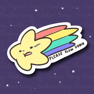 Please Slow Down Shooting Star | Funny Sticker | Possum Sticker | Gifts ...