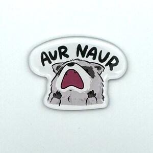 Raccoon Aur Naur | Funny Cute Acrylic Magnet | Gifts Under 10 | Novelty ...