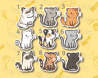 Chibi Kitty Stickers - Etsy