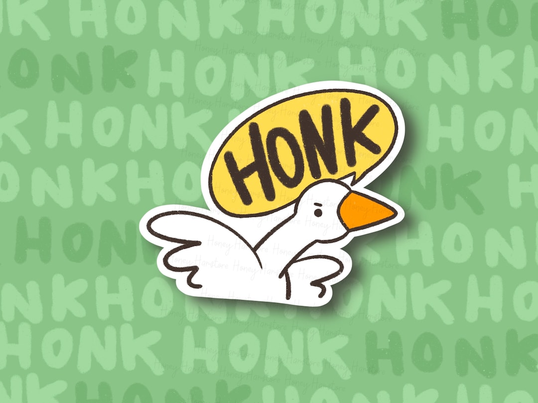 Honk Goose Sticker | Funny Angry Meme Sticker | Cute Laptop Sticker ...