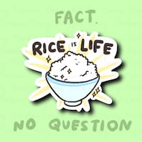 No Rice No Life Sticker - Etsy