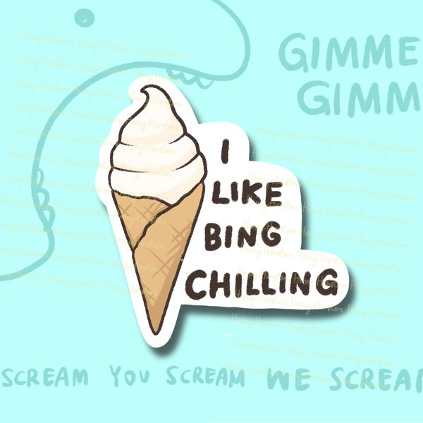 Bing Chilling Sticker - Etsy