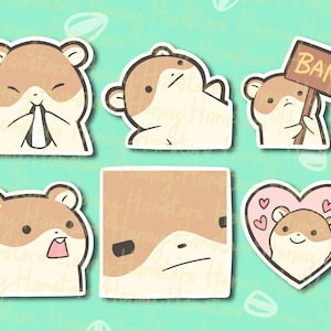 Hamster Emote Sticker Set | Seed Eating | Ban | Pog | Sus | Funny ...
