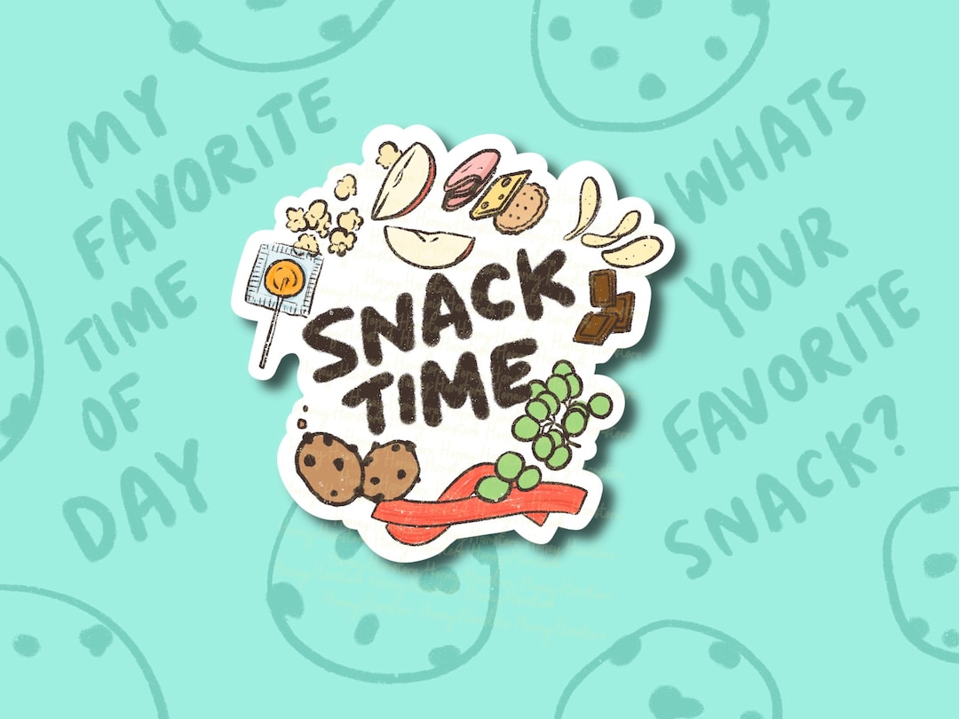 Snack Time Sticker | Funny Sticker | Gifts Under 10 | Water Resistant ...