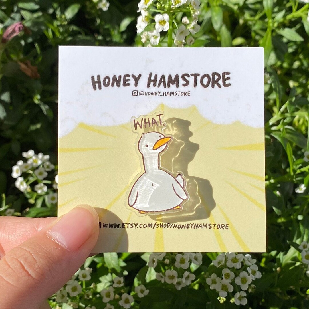 What Goose Funny Acrylic Pin Kawaii Cute Goose Pin Gifts Under 10 Duck ...