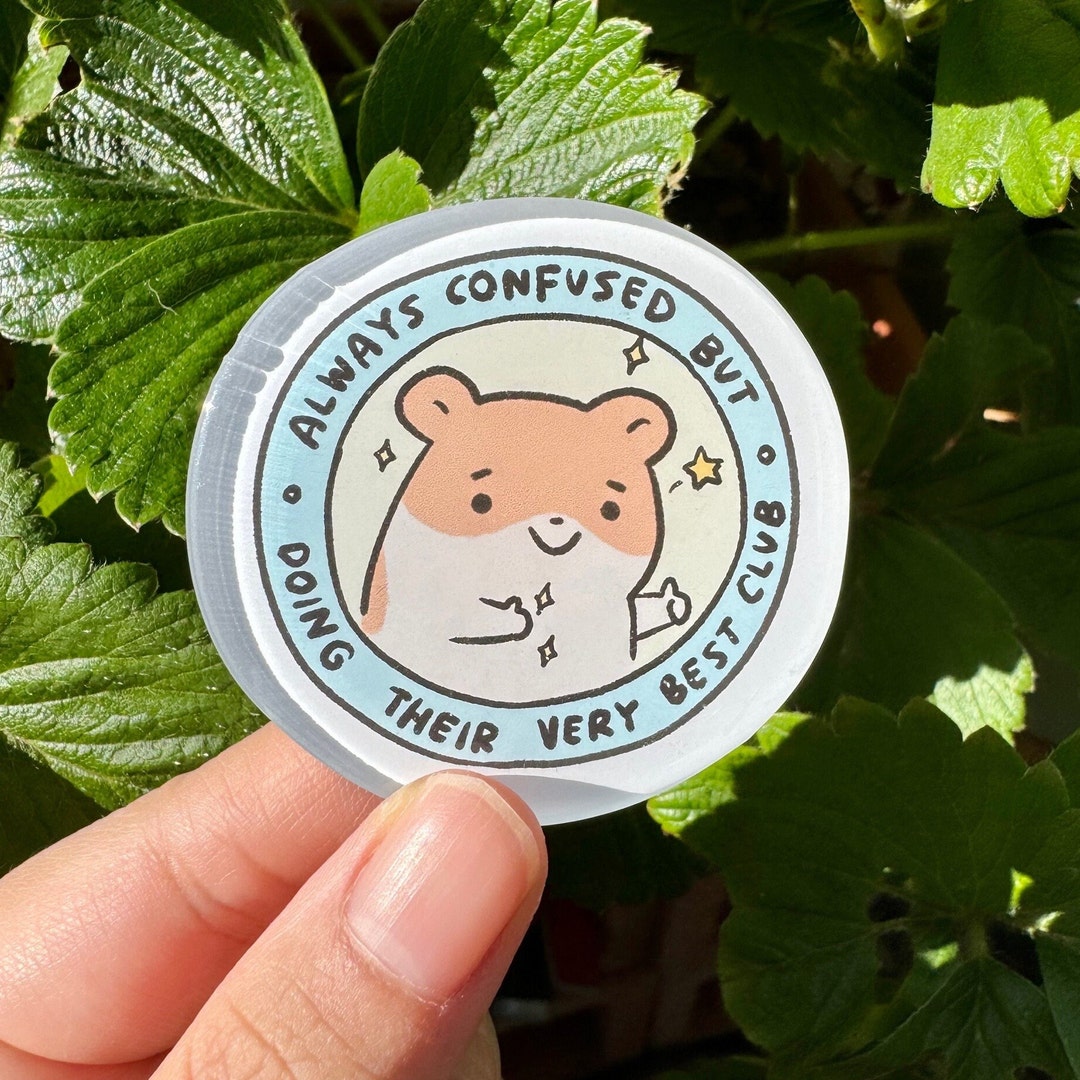 Hamster Confused Club | Funny Cute Acrylic Magnet | Gifts Under 10 ...