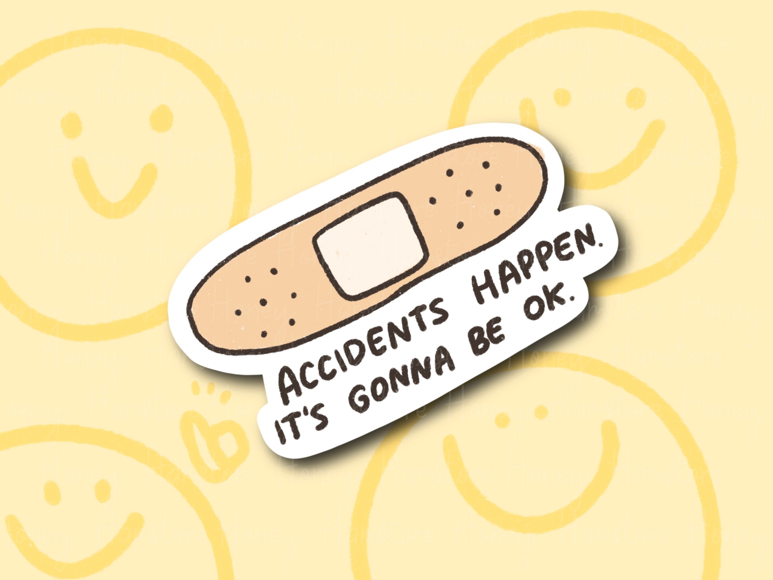 Accidents Happen It's Ok | Funny Sticker | Gifts Under 10 | Water ...