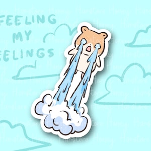 Hamster Crying Into Space | Funny and Cute Laptop Sticker | Gifts Under ...