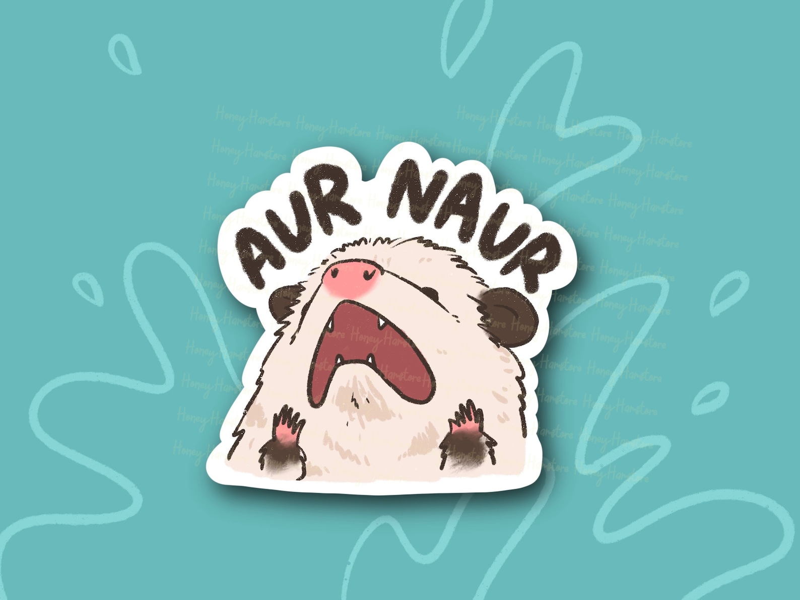 Aur Naur Cute Sticker Funny Sticker Possum Hamster Raccoon - Etsy