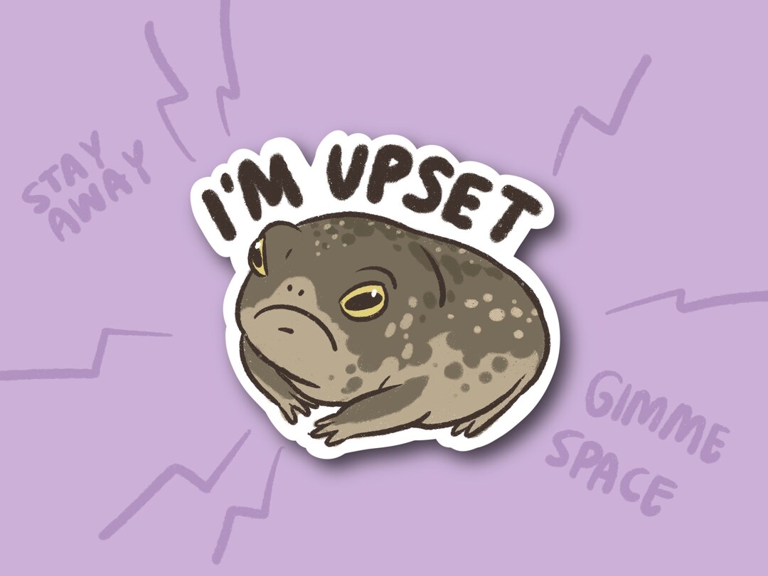 Frog I'm Upset | Funny Sticker | Froggy Sticker | Gifts Under 10 ...
